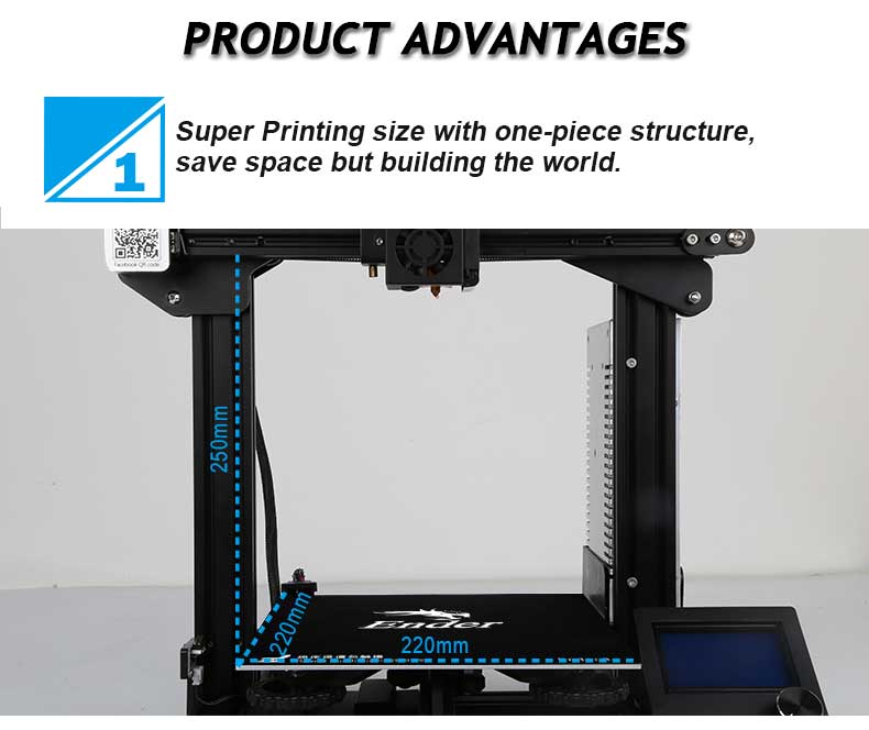 Creality Ender-3 3D Printer Kit (220x220x250mm Build Volume ...